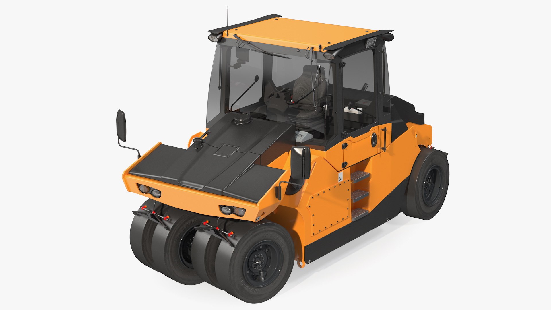 Pneumatic tyred roller compactor 3D - TurboSquid 1637375