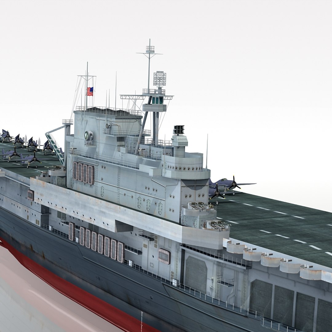 uss yorktown cv-5 cv 3d model