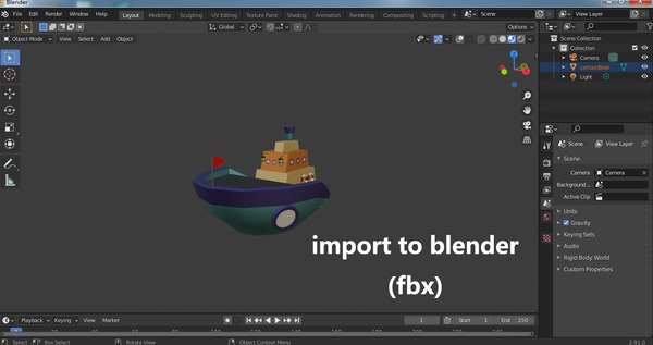 Low poly cartoon boat 3D - TurboSquid 1718658