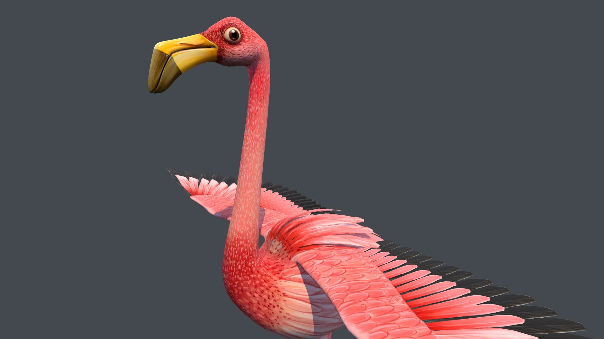 3D Flamingo Stylized - TurboSquid 1597081