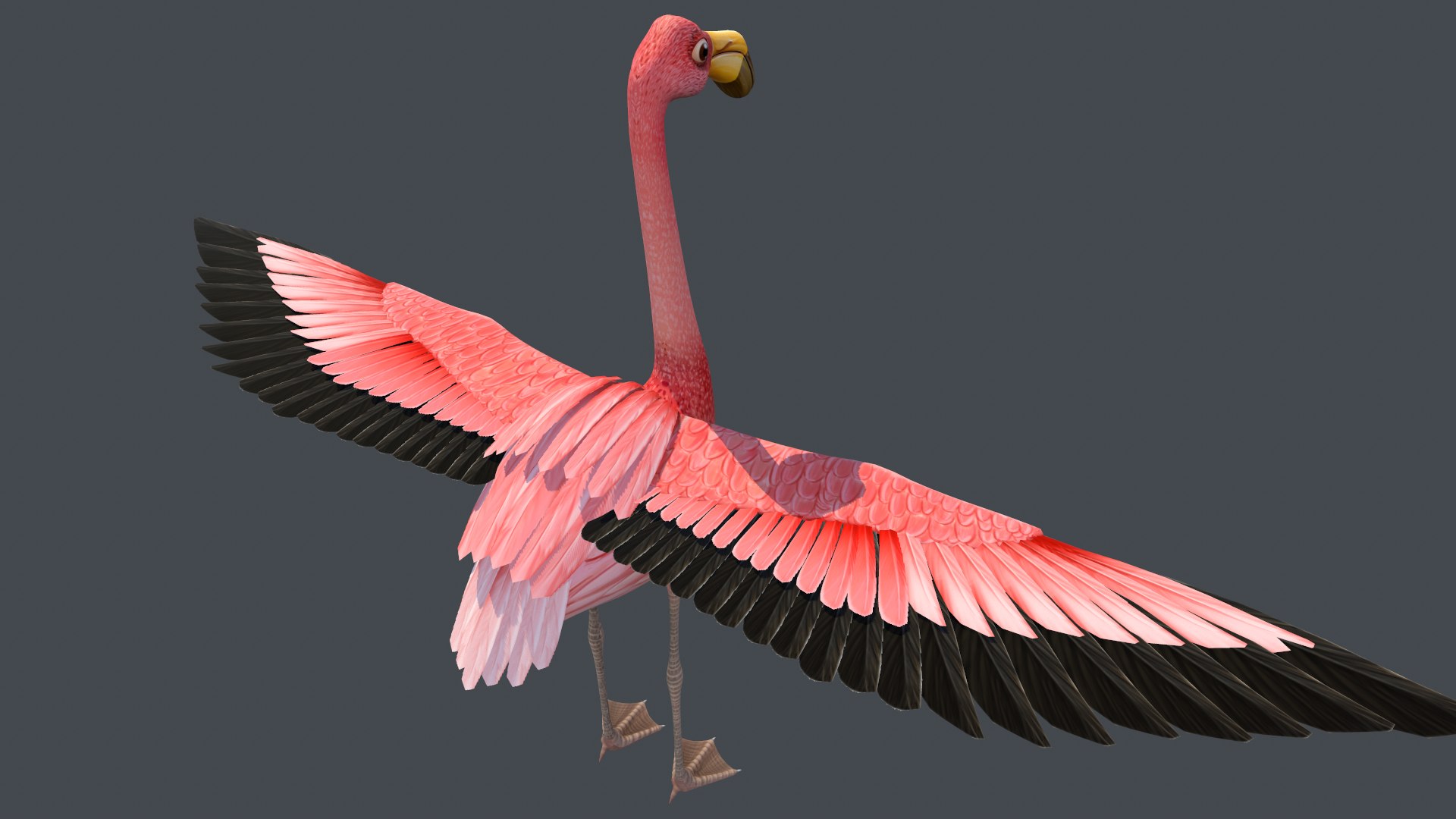 3D Flamingo Stylized - TurboSquid 1597081