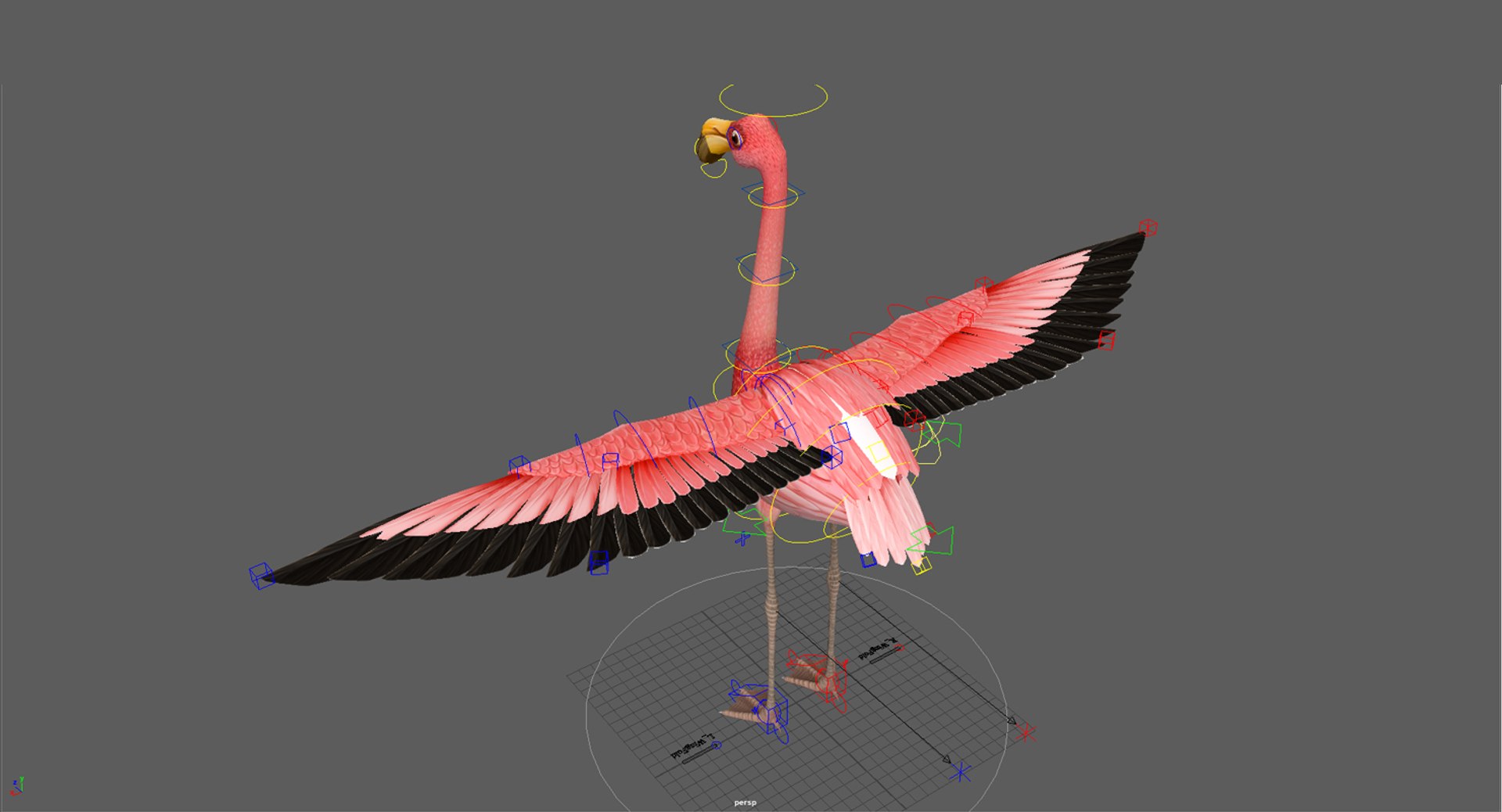 3D Flamingo Stylized - TurboSquid 1597081