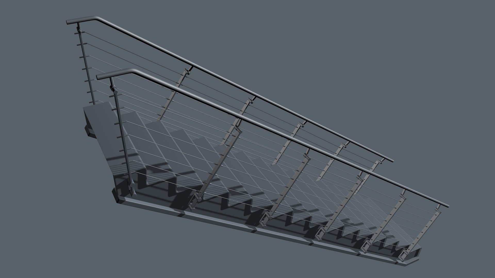 3D Steel Stairs Model - TurboSquid 1587717