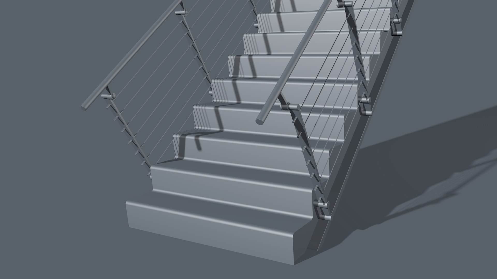 3D Steel Stairs Model - TurboSquid 1587717