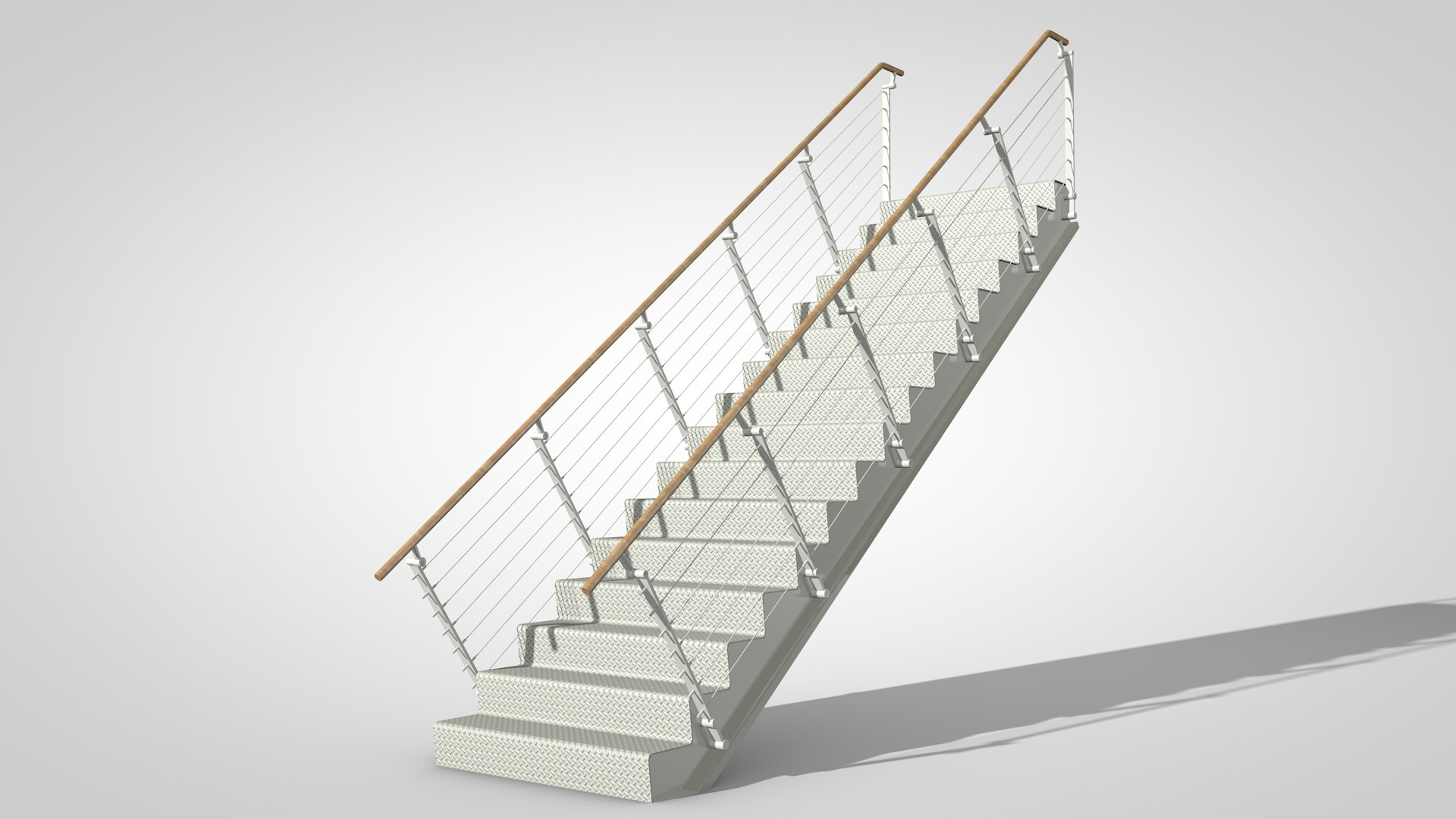 3D Steel Stairs Model - TurboSquid 1587717