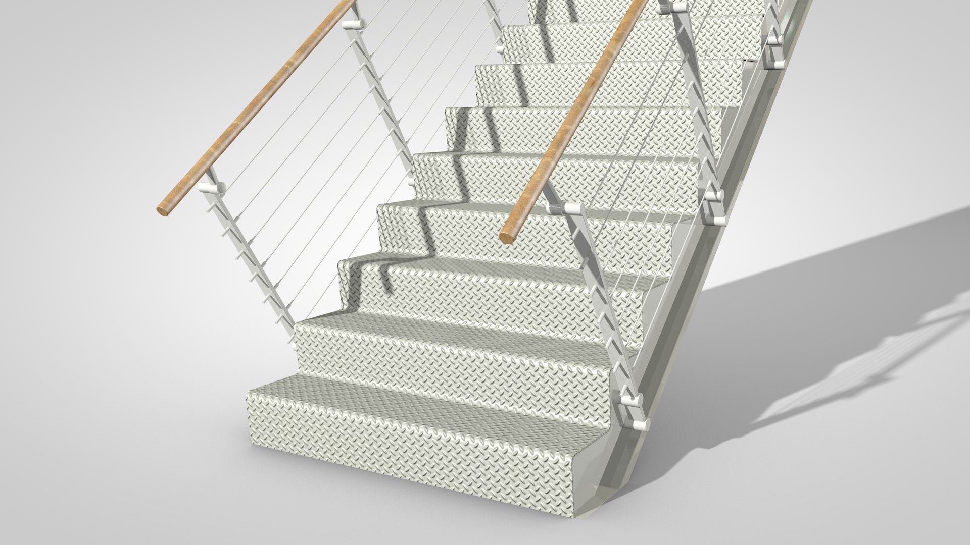 3D Steel Stairs Model - TurboSquid 1587717