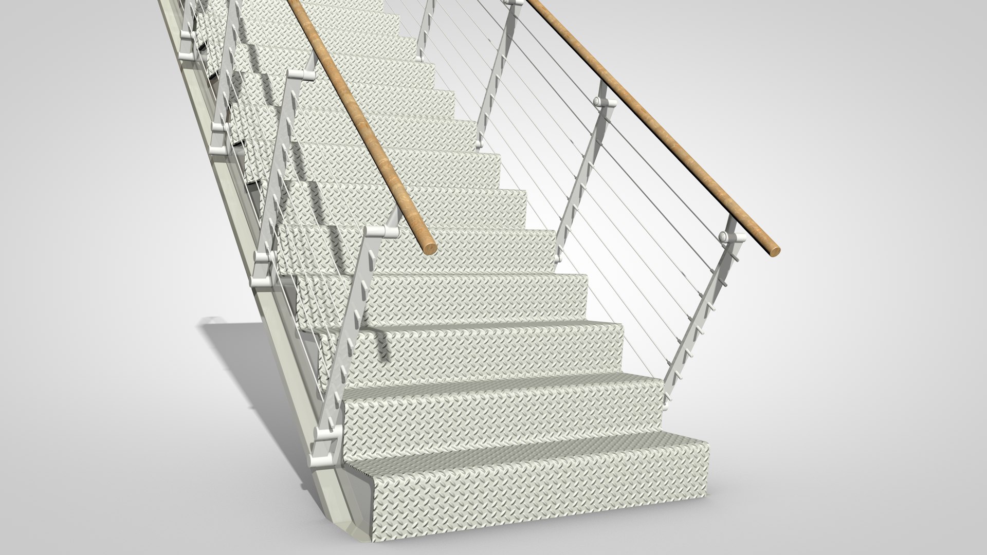3D Steel Stairs Model - TurboSquid 1587717