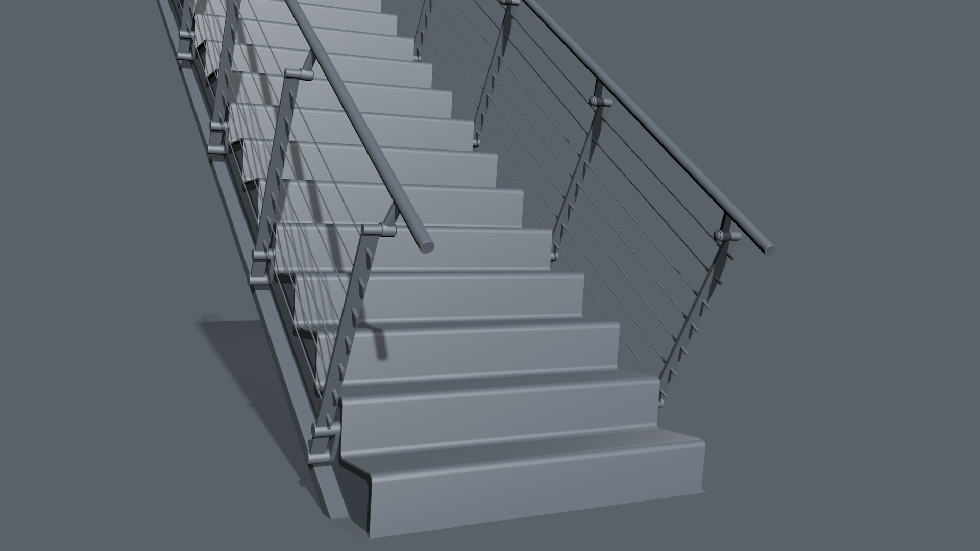 3D Steel Stairs Model - TurboSquid 1587717