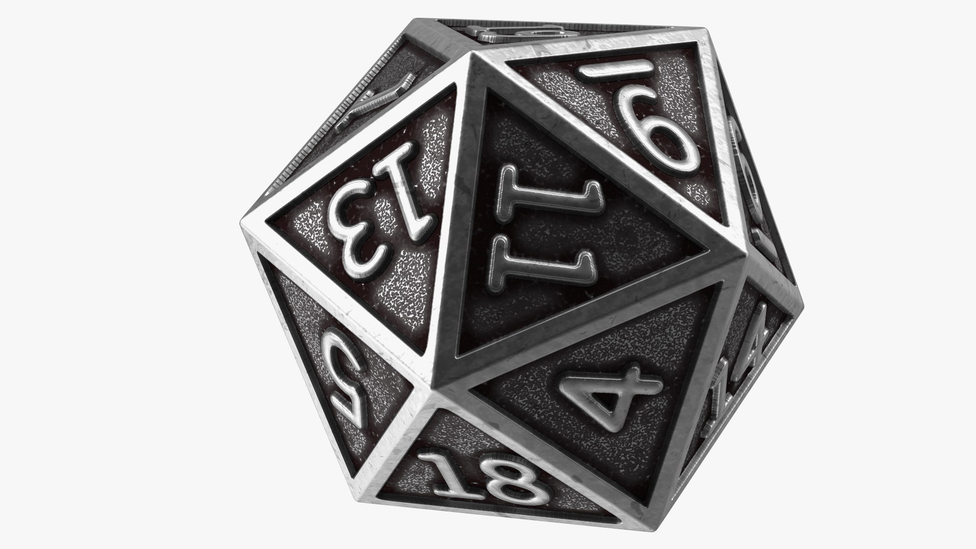 Silver DND Dice Set 3D Model - TurboSquid 2140462