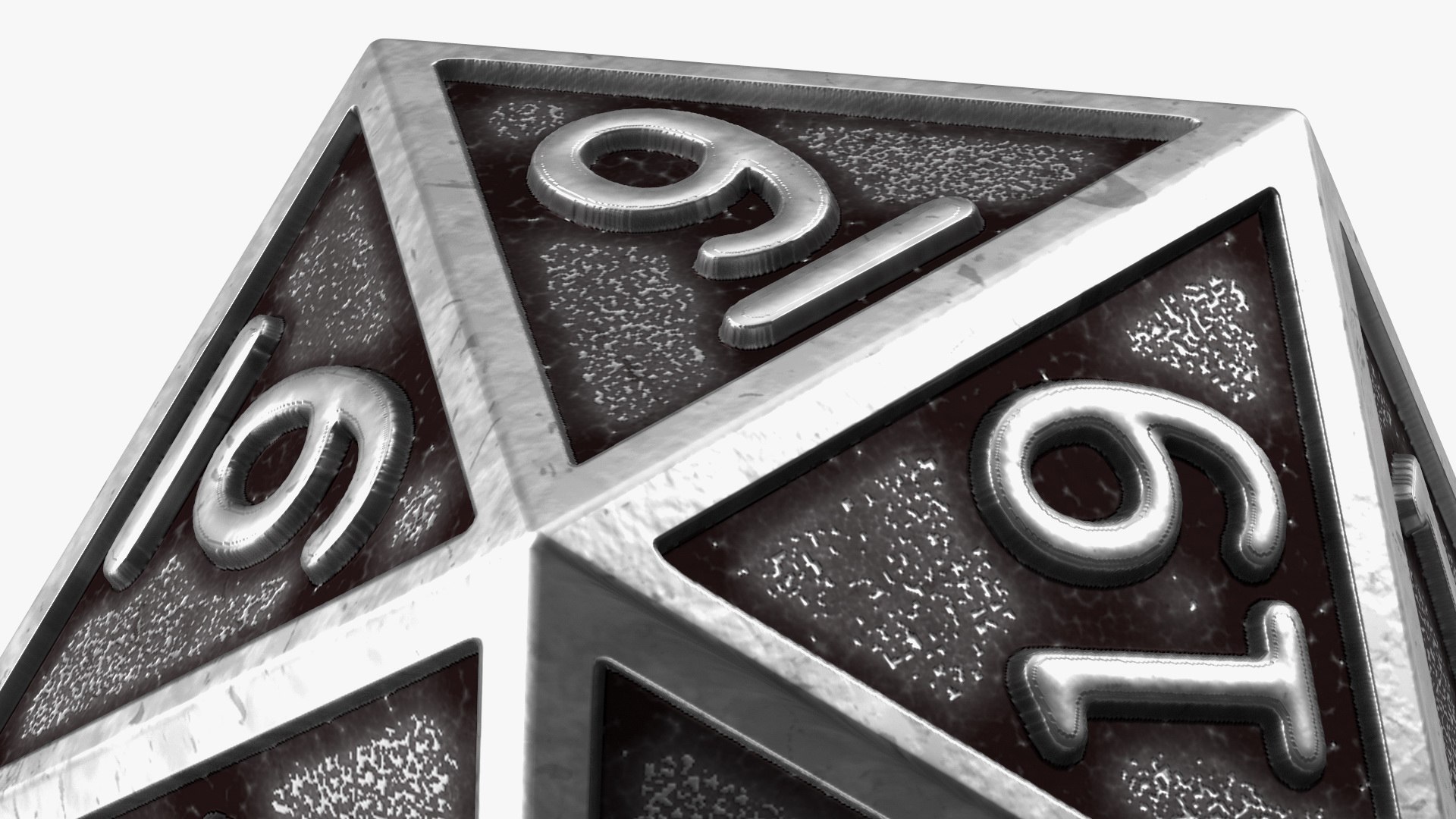 Silver DND Dice Set 3D Model - TurboSquid 2140462