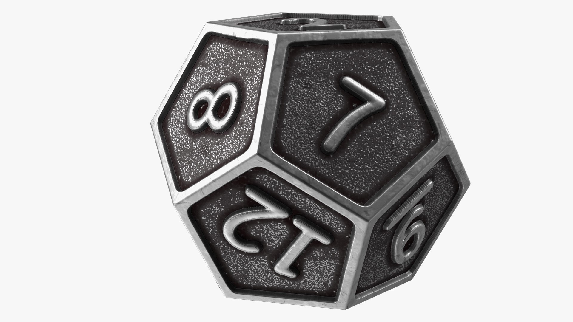 Silver DND Dice Set 3D Model - TurboSquid 2140462