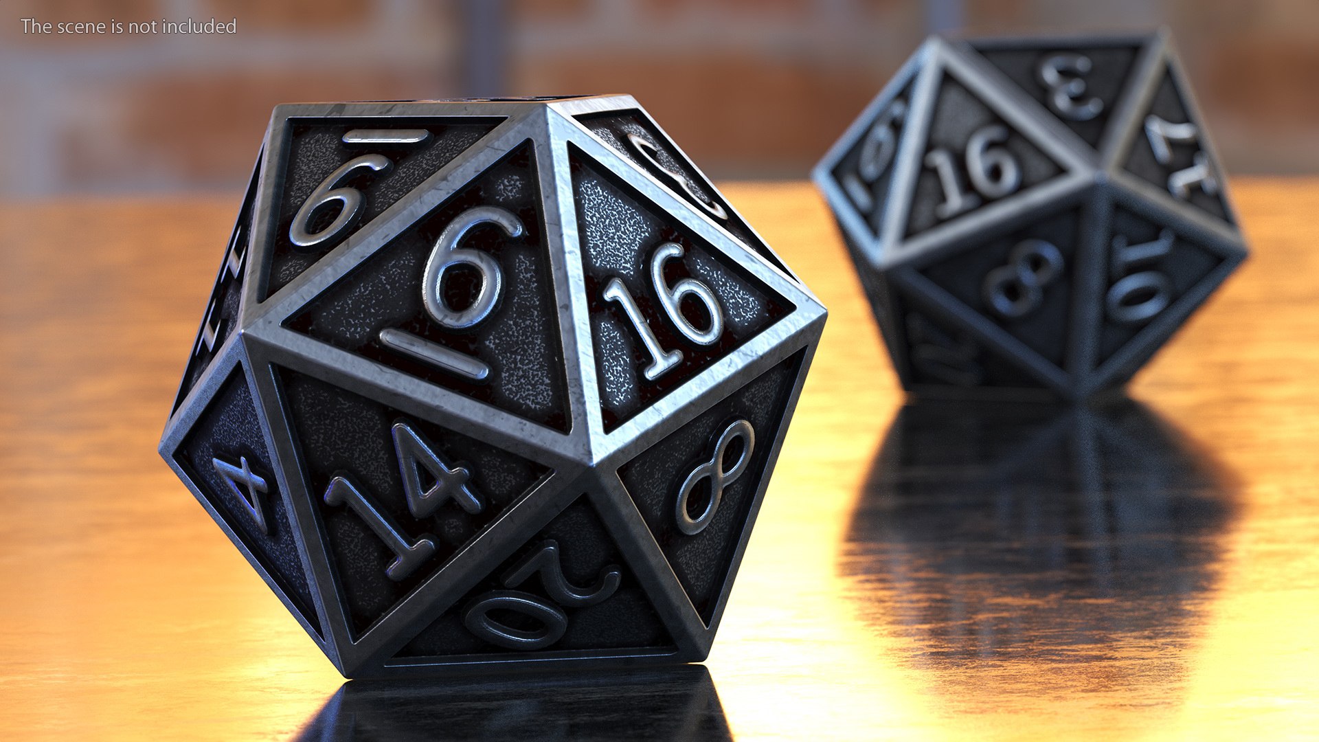 Silver DND Dice Set 3D model - TurboSquid 2140462