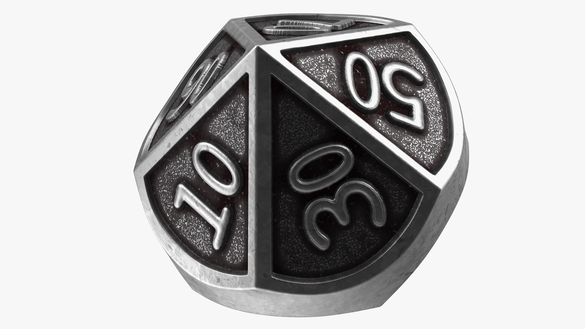 Silver DND Dice Set 3D Model - TurboSquid 2140462