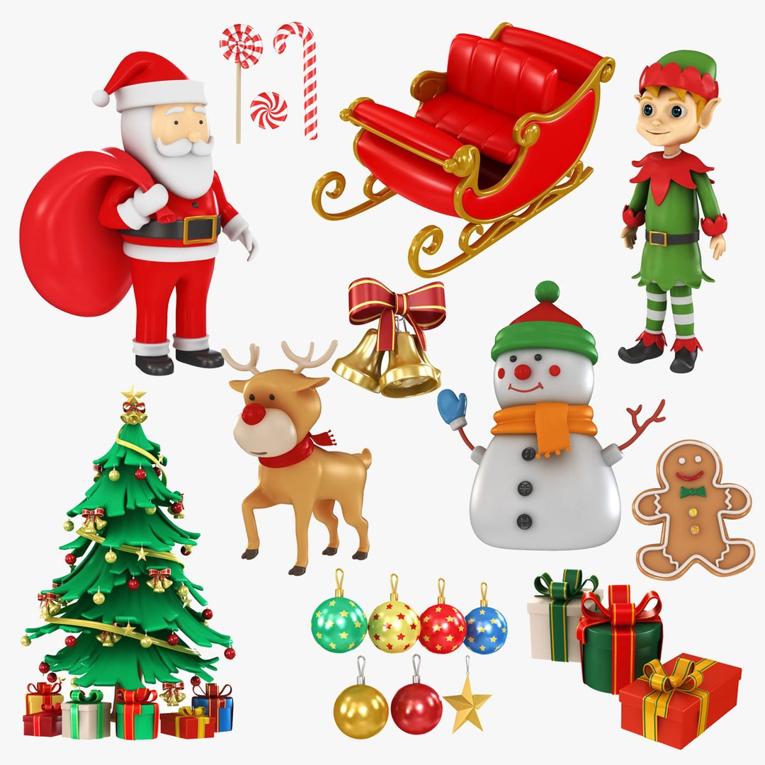 3D model Christmas Collection 11 in 1 - TurboSquid 2003411