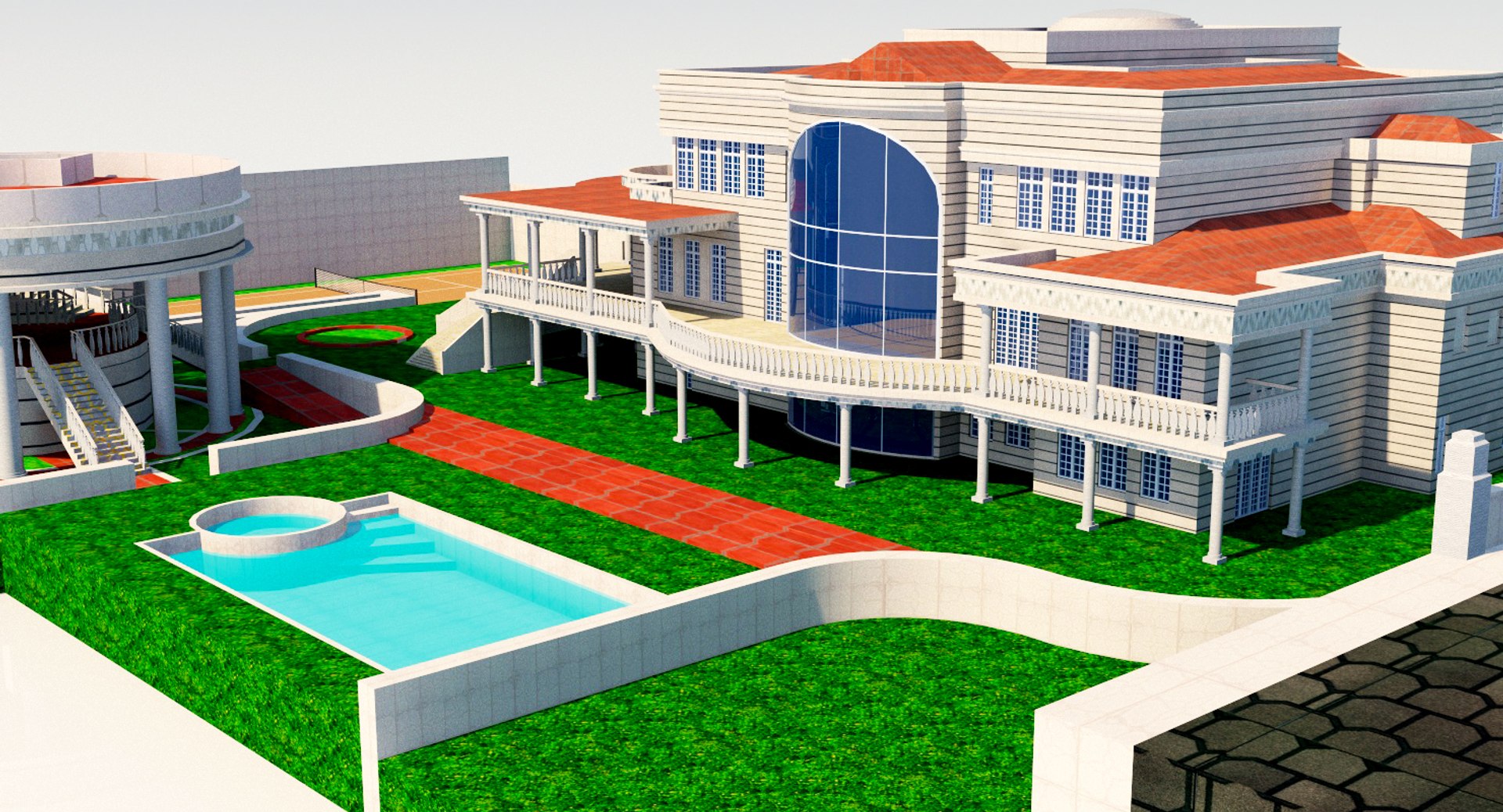 Luxurious Mansion V2 3D Model - TurboSquid 1336309