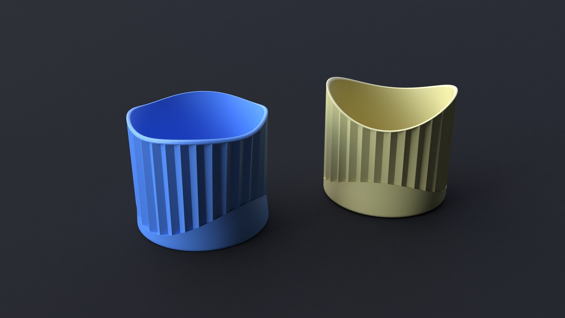 3D Flower Pot Set Printing - Set of 8 pcs print - TurboSquid 2139744