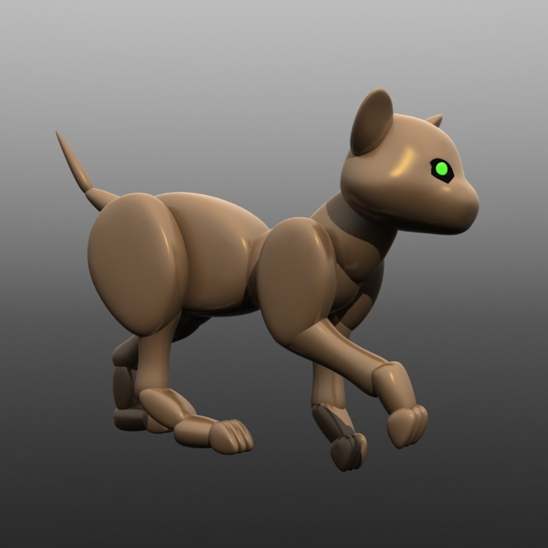 3d robot cat model