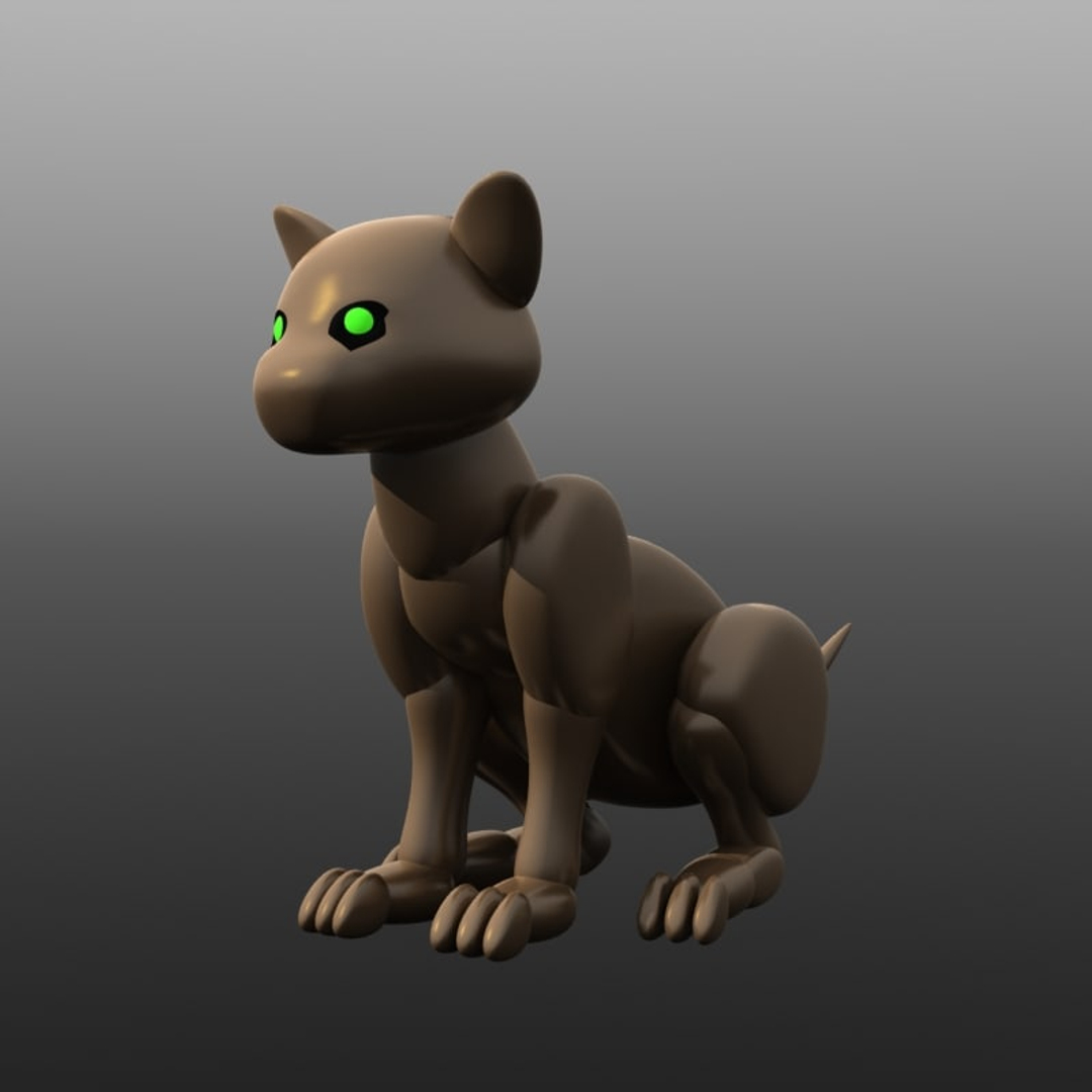 3d robot cat model