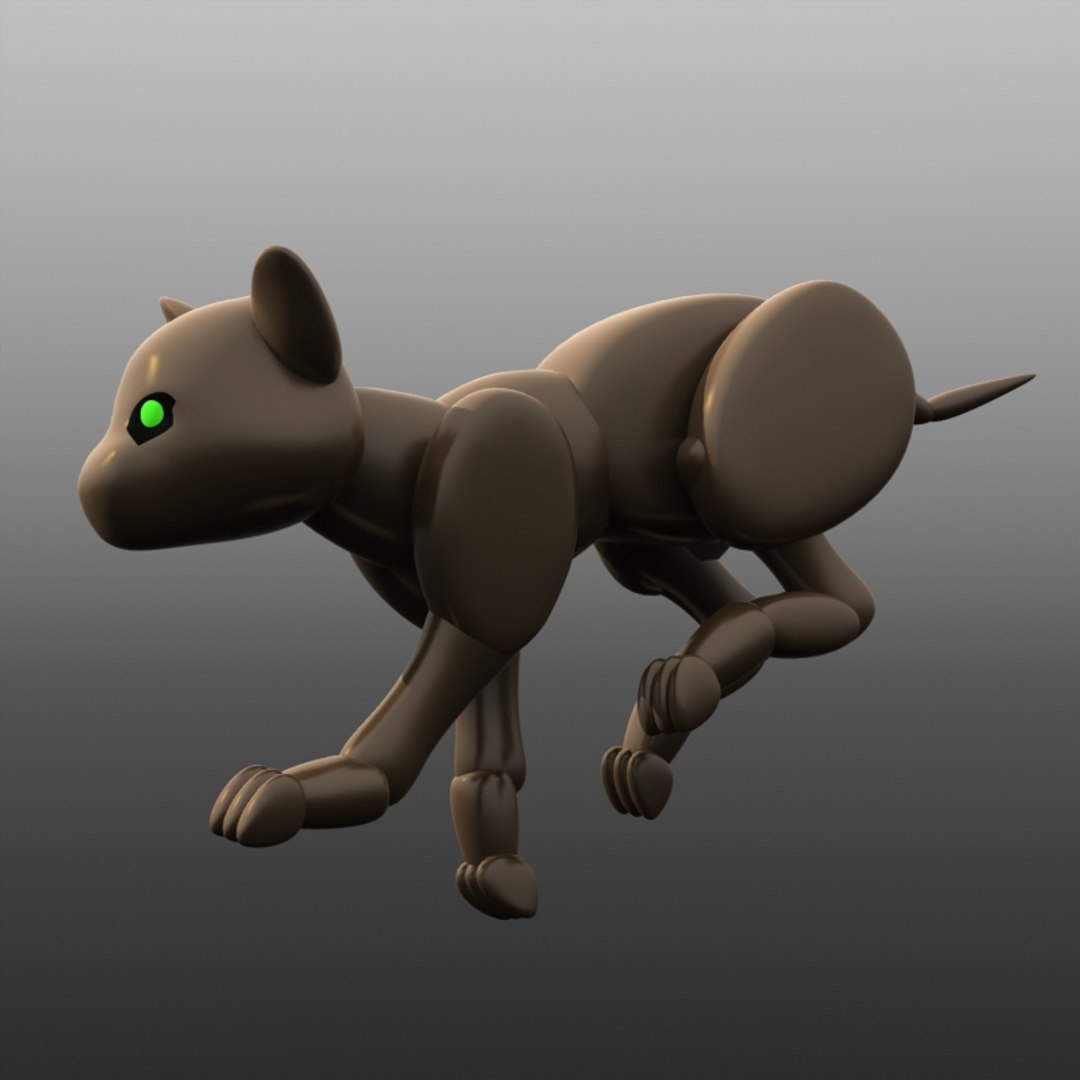 3d robot cat model