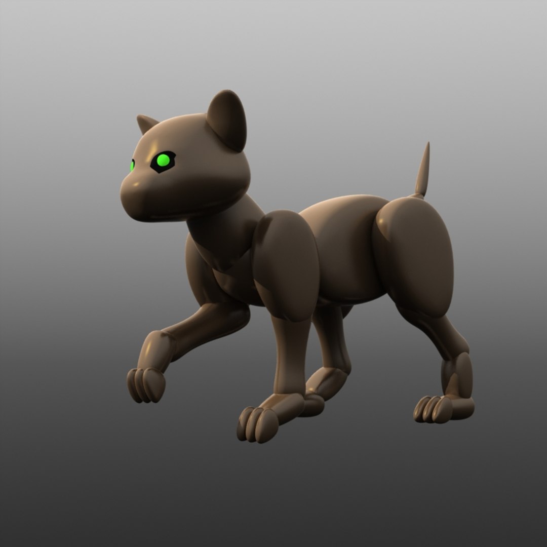 3d robot cat model