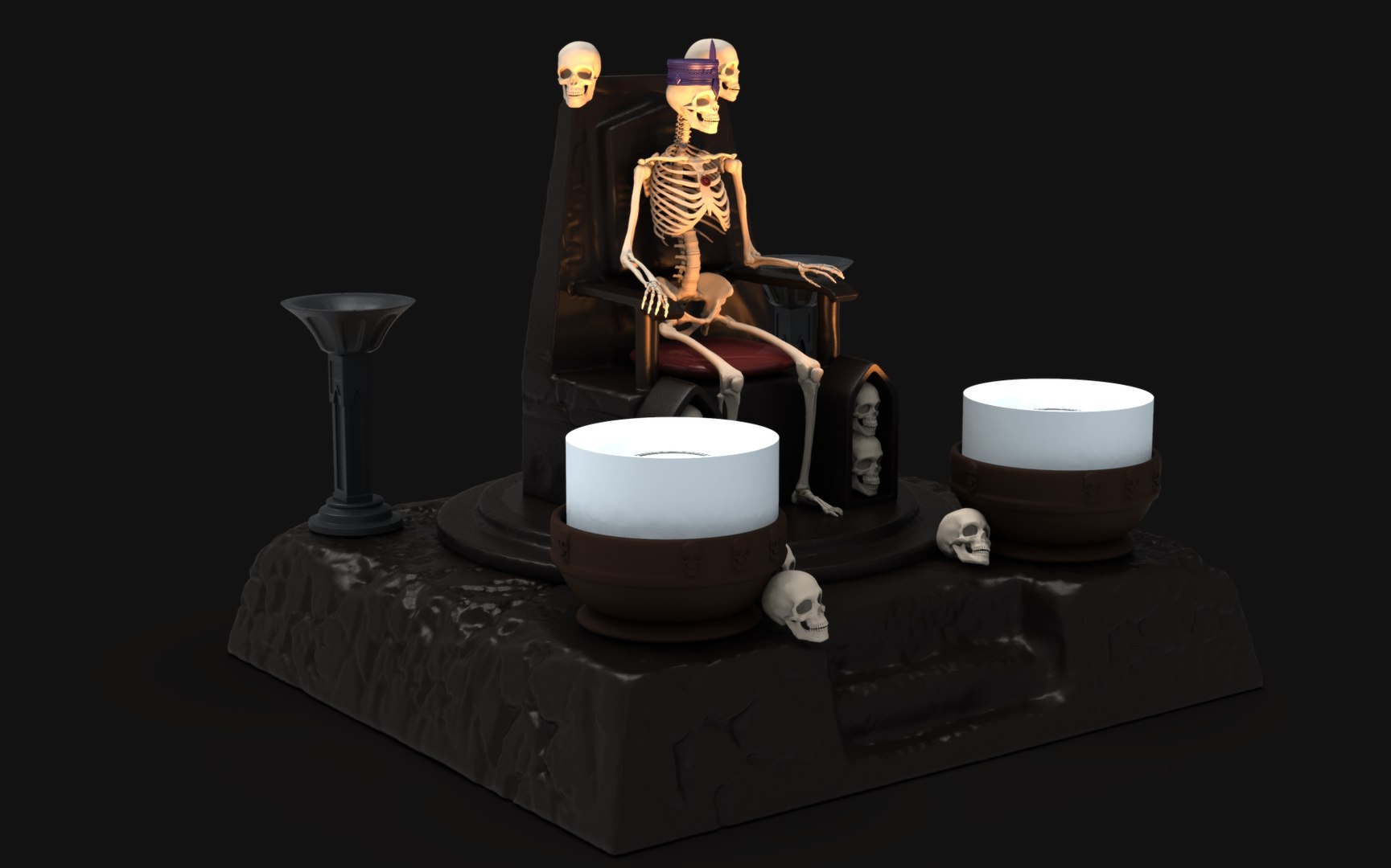 DUNGEON THRONE CANDLE HOLDER 3D - TurboSquid 1977964