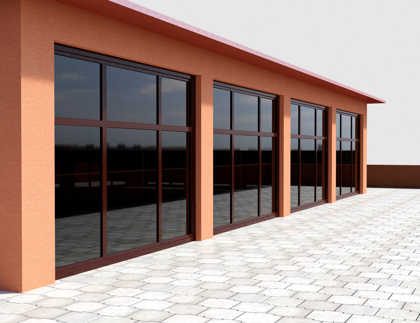 3d Block Residential Building Model