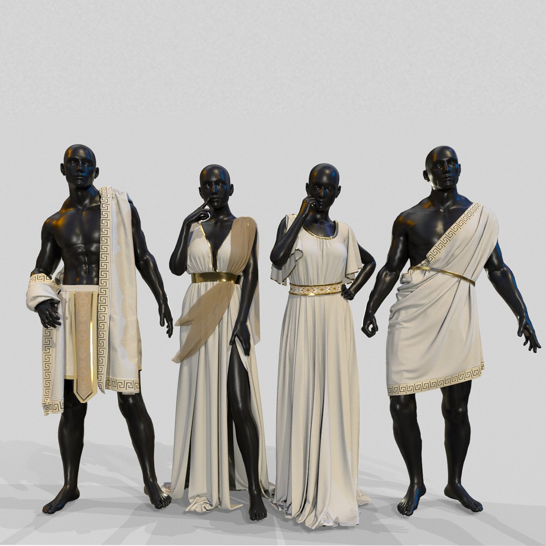 Mens and Womens Grecian Costumes 3D model - TurboSquid 2092504
