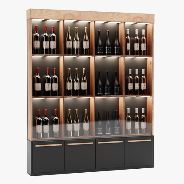 3D model Wines on Rack 02 - TurboSquid 2011950