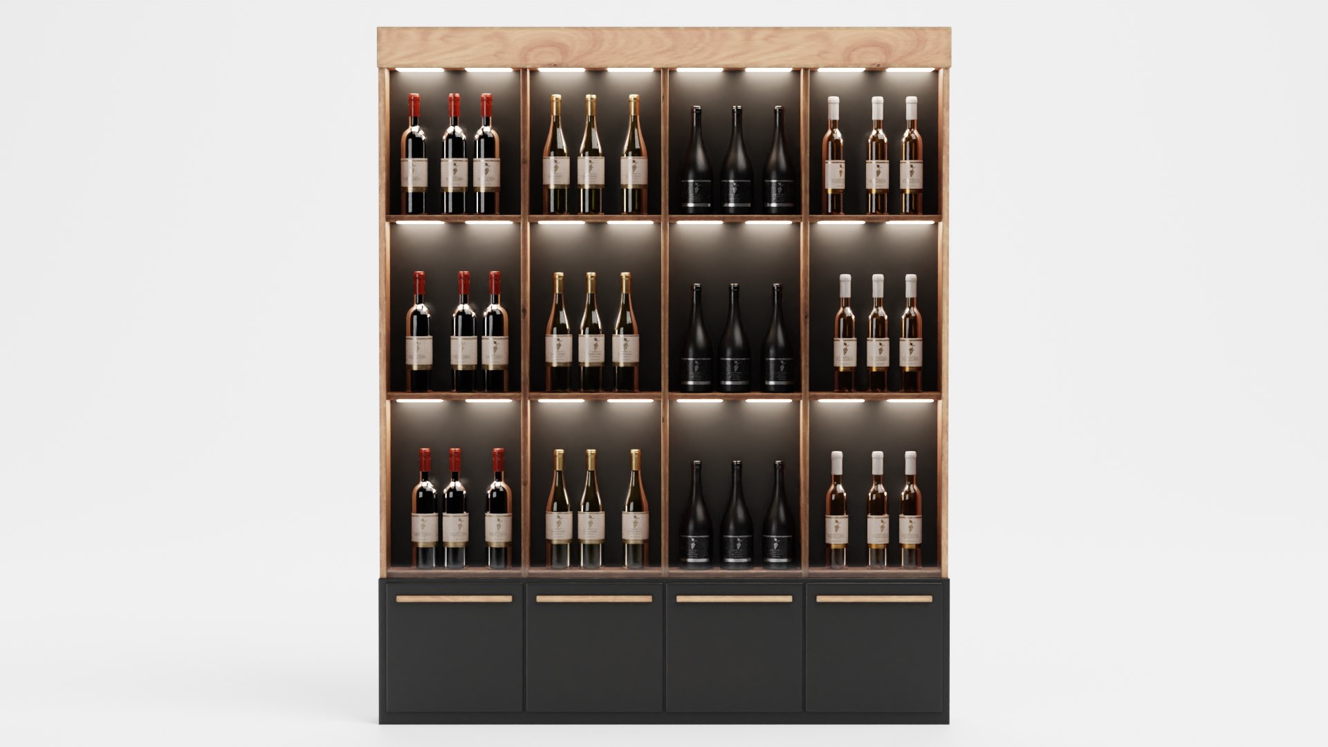 3D model Wines on Rack 02 - TurboSquid 2011950
