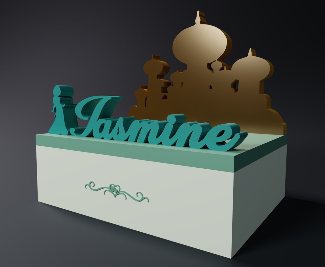3D Model Disney Princess Jasmine Box - TurboSquid 2226686