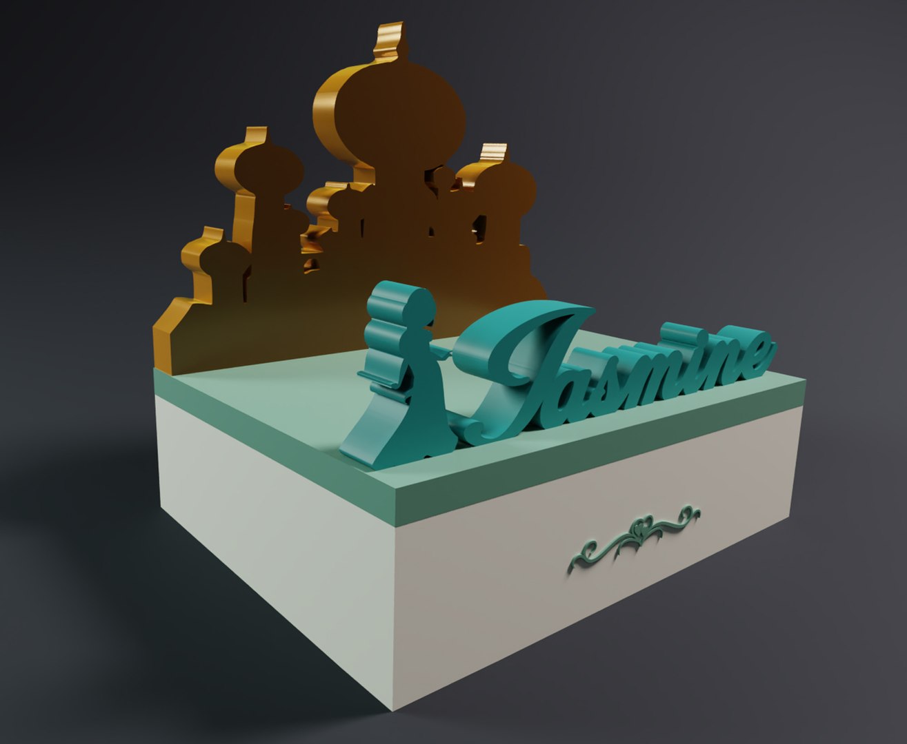 3D Model Disney Princess Jasmine Box - TurboSquid 2226686