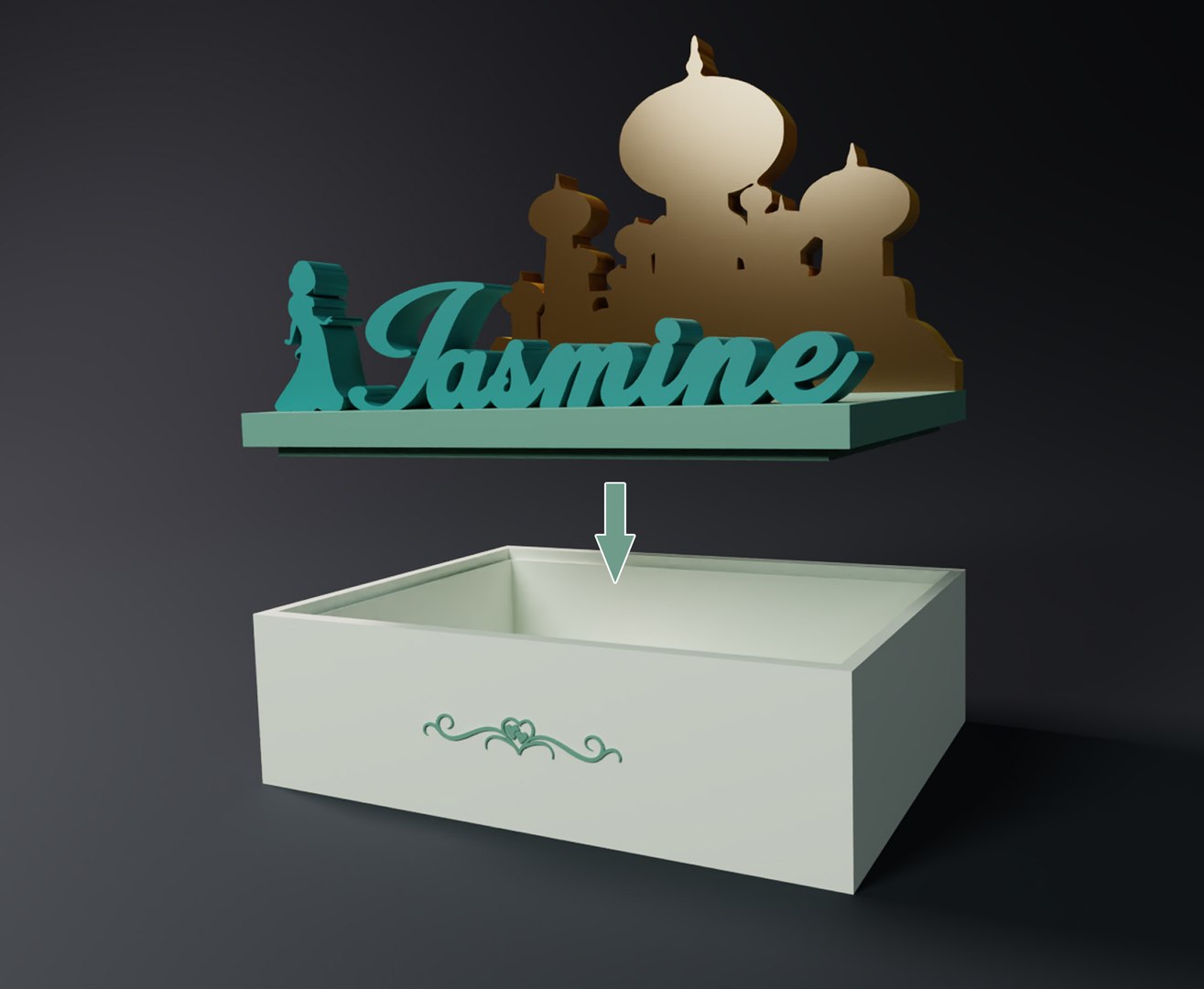 3D Model Disney Princess Jasmine Box - TurboSquid 2226686
