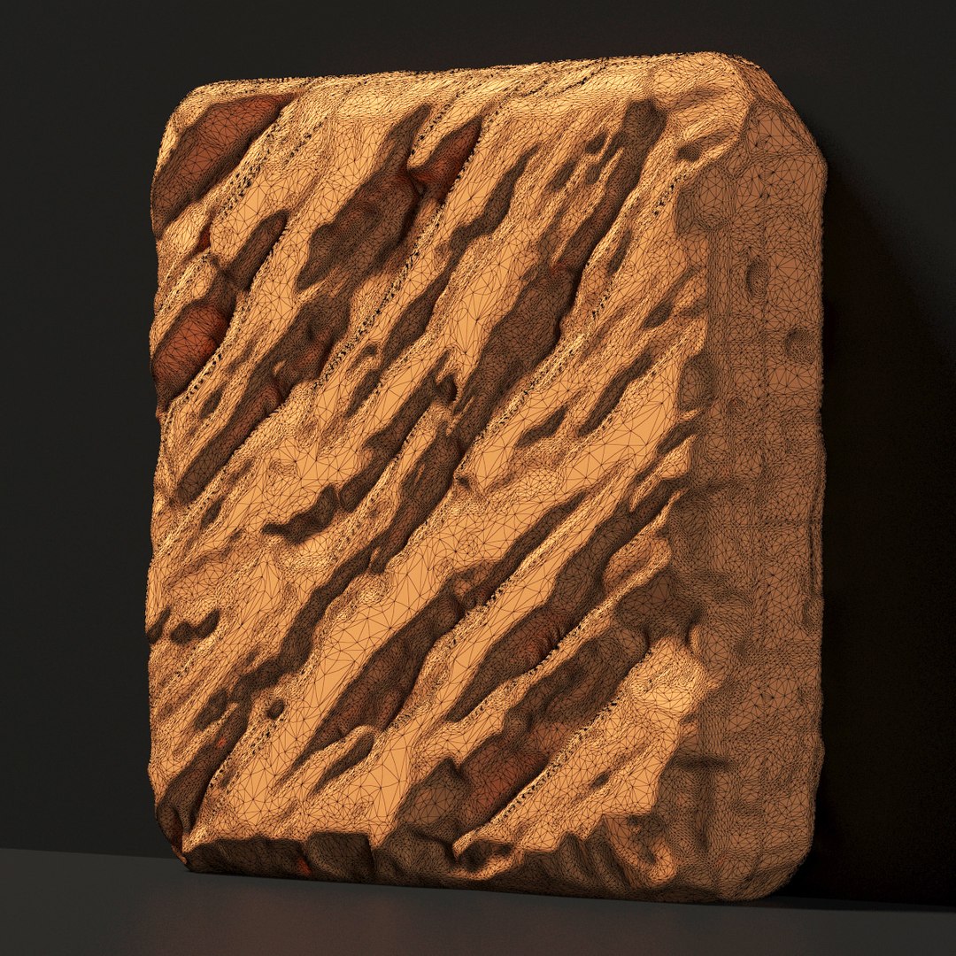 3D Rock Slab Stone - TurboSquid 1513952