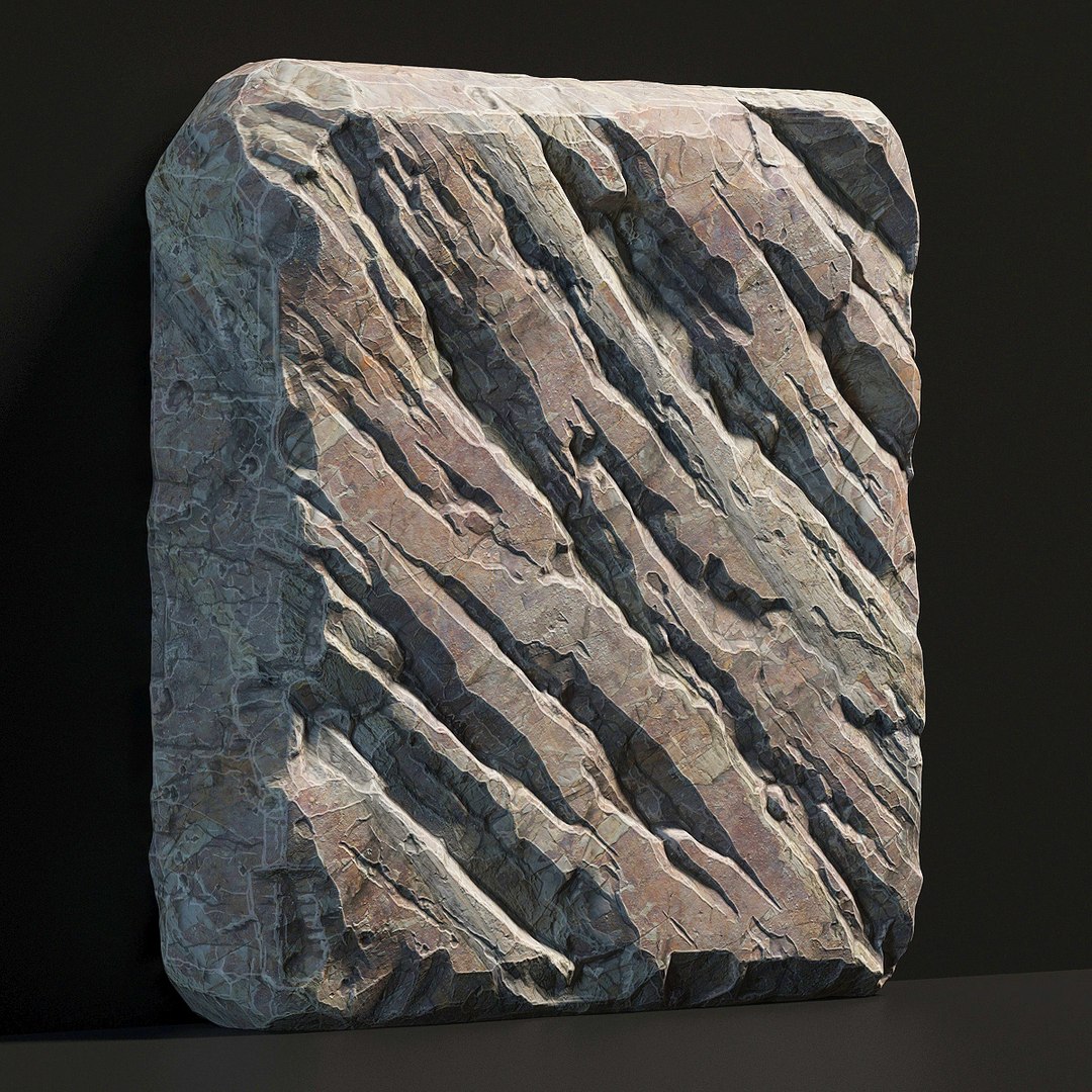 3D Rock Slab Stone - TurboSquid 1513952
