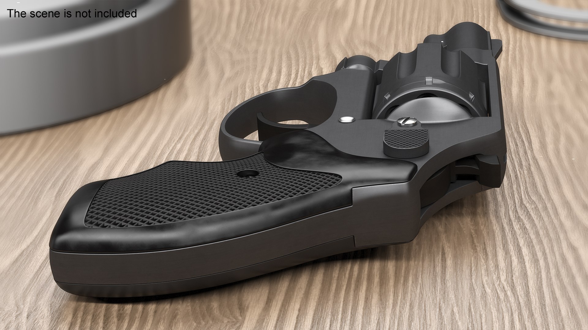 Black Matte Small Revolver 3D Model - TurboSquid 2153029