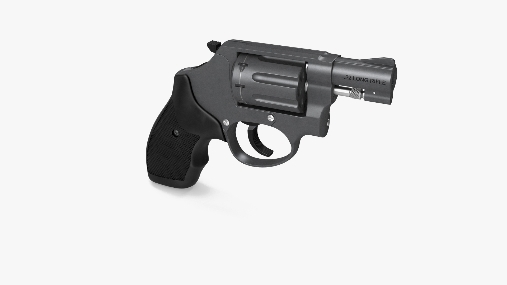 Black Matte Small Revolver 3D Model - TurboSquid 2153029