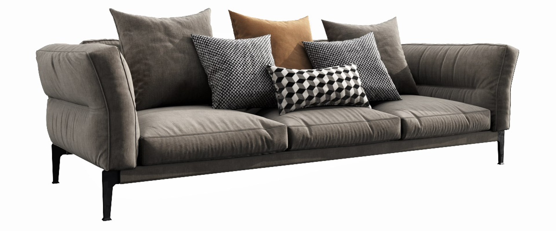 Flexform adda 3 seater 3D - TurboSquid 1458370