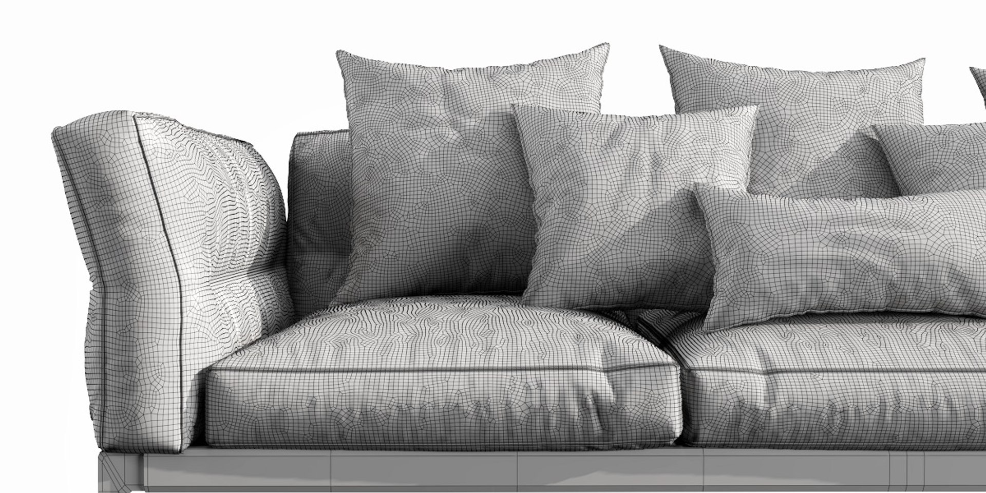 Flexform adda 3 seater 3D - TurboSquid 1458370