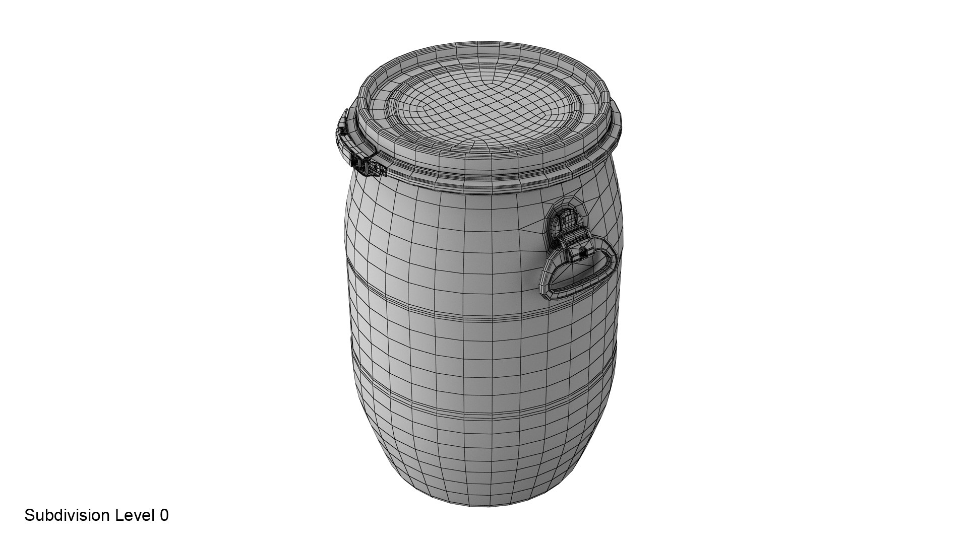 3D barrel plastic lid model - TurboSquid 1687808