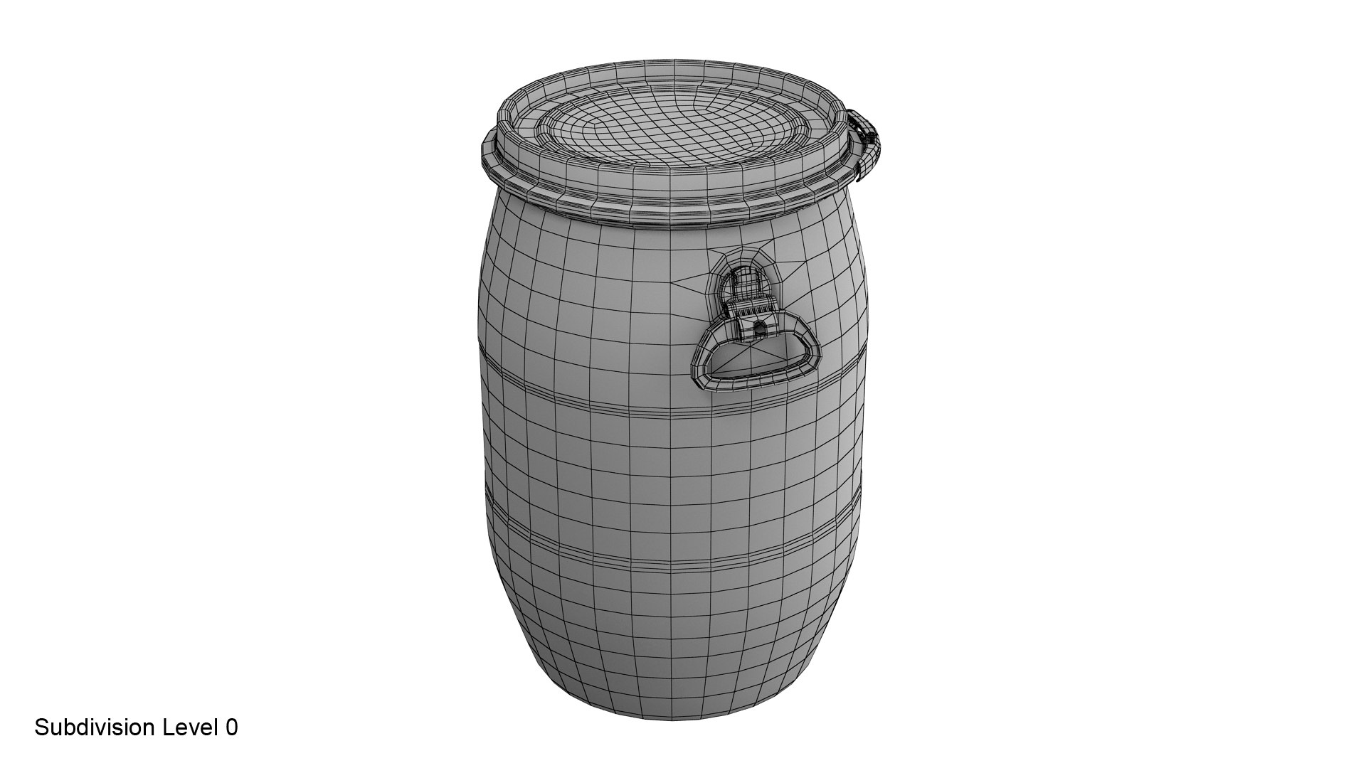 3D barrel plastic lid model - TurboSquid 1687808