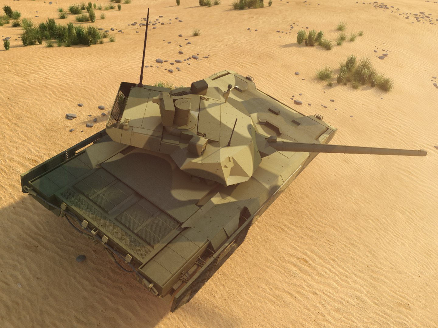 Rigged Tank T-14 Armata 3d Obj