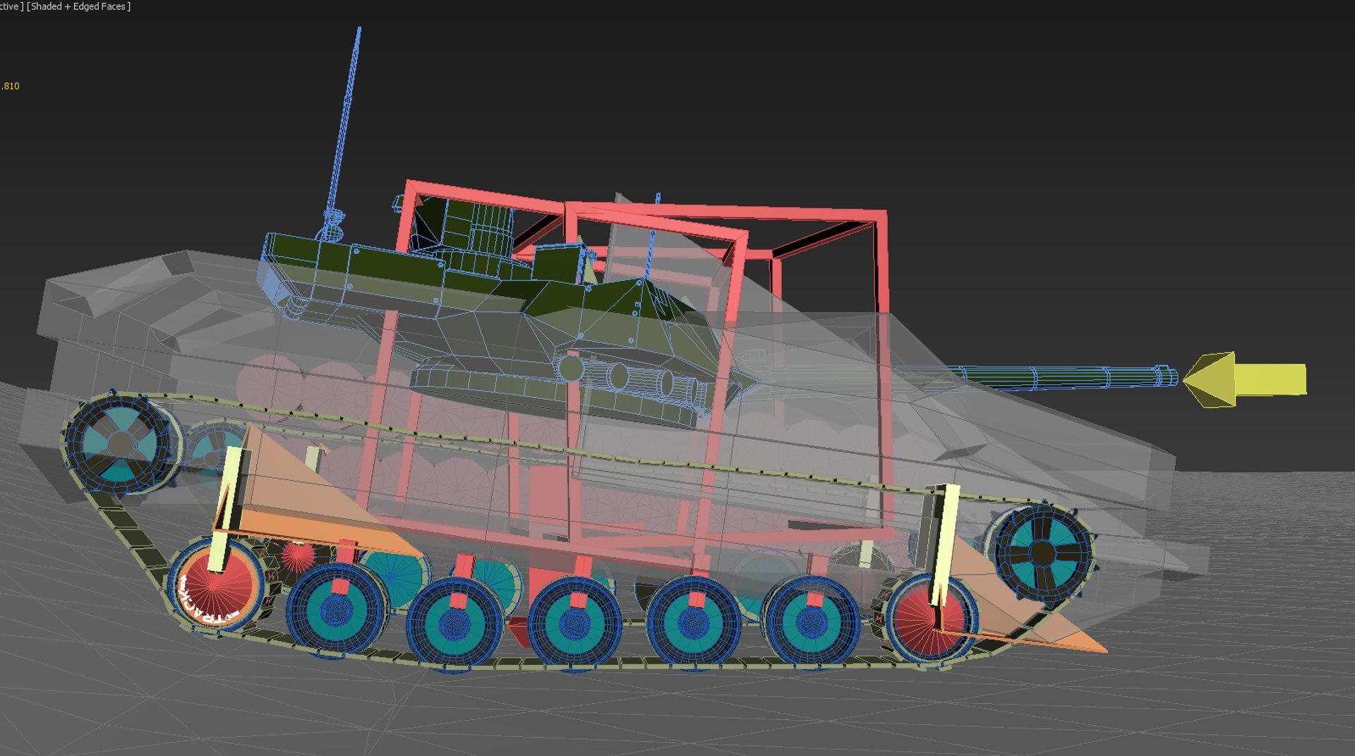 rigged tank t-14 armata 3d obj