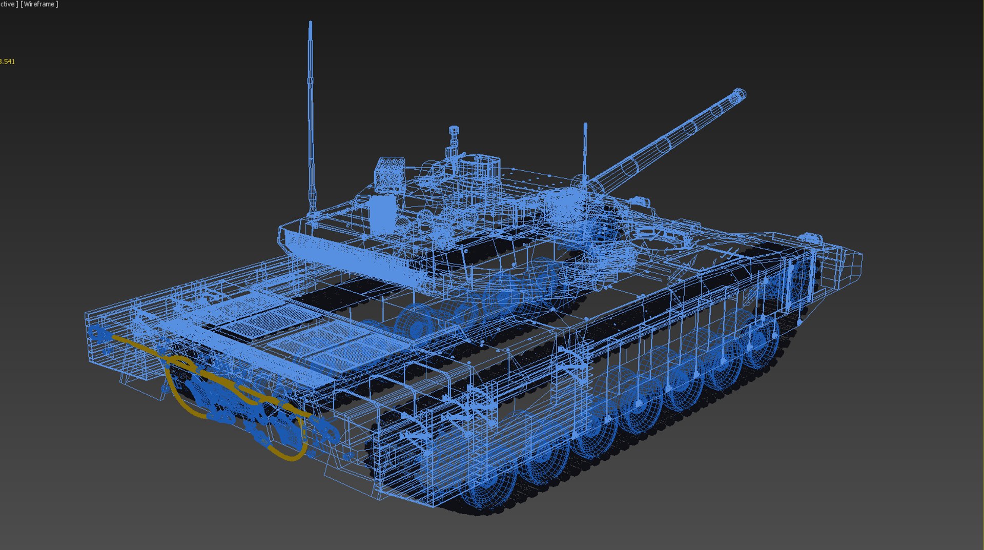 rigged tank t-14 armata 3d obj