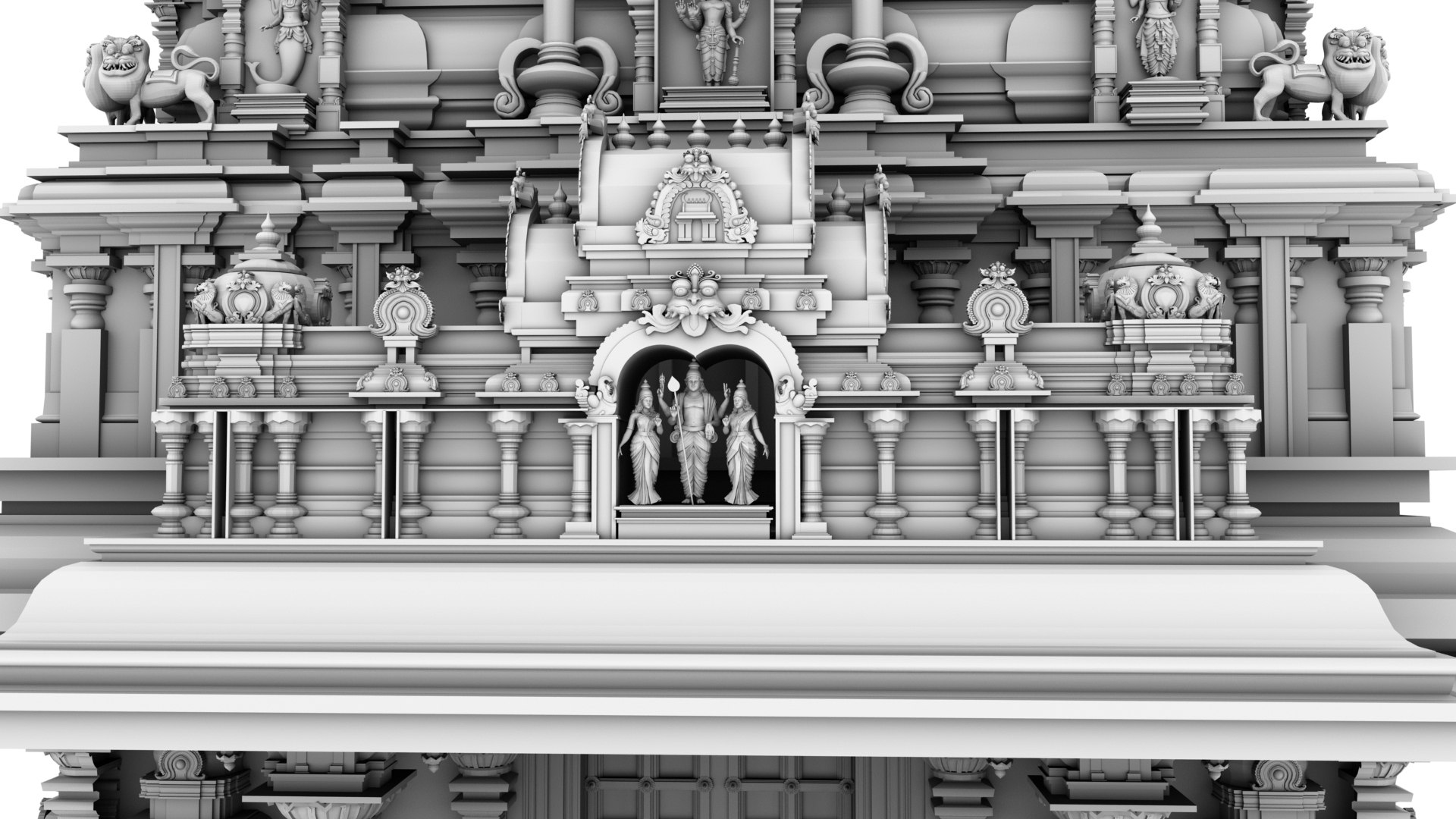 3D Hindu Temple Model - TurboSquid 2177962