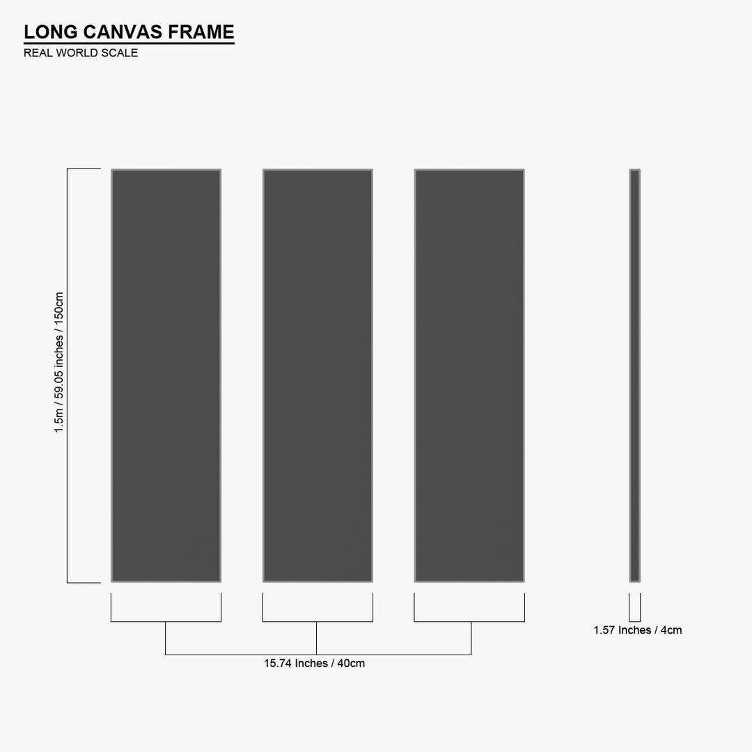 x long canvas frames