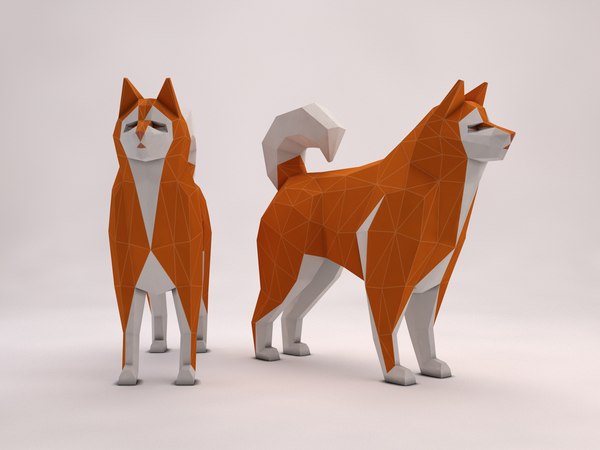 modelo 3d ORIGAMI --- Configuración del perro - TurboSquid 1618726