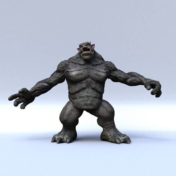 3d model troll rigged