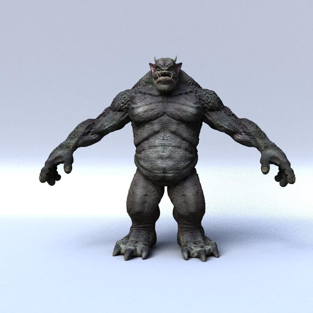 3d Model Troll Rigged