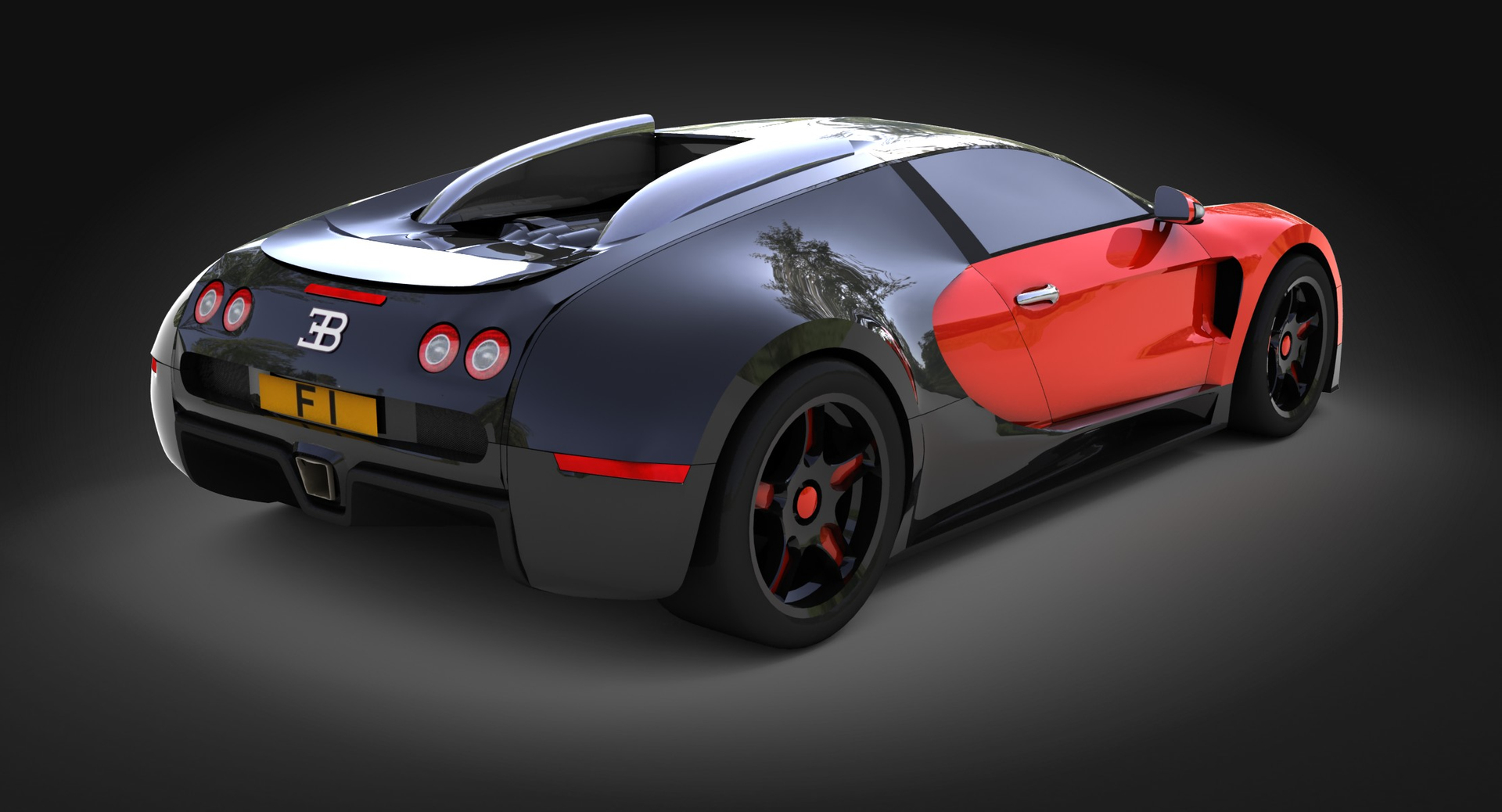 mid-poly bugatti veyron 16 3ds