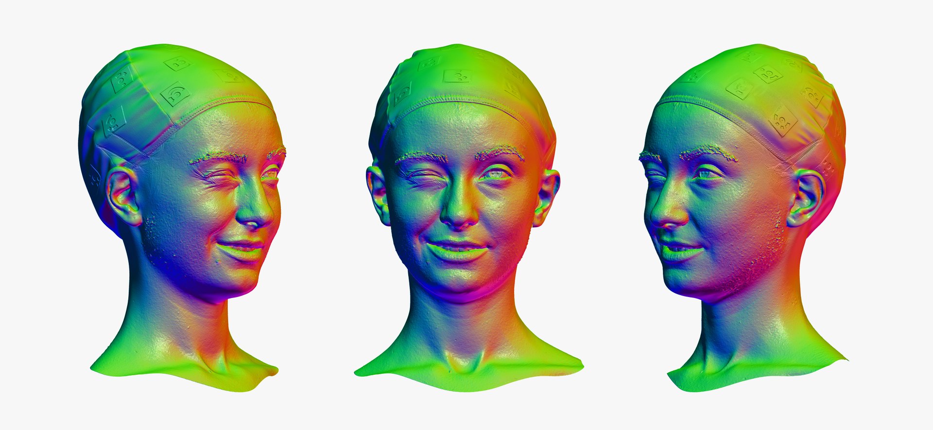 3D Model Joy Human Head Wink Right AU46 RAW Scan - TurboSquid 1716900